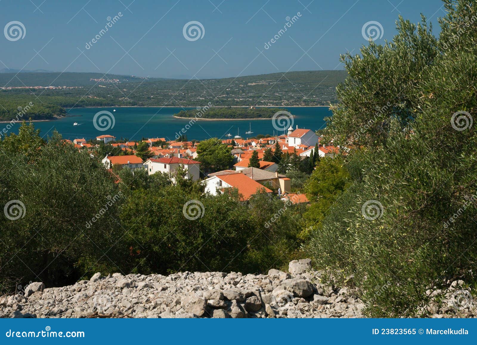 View to Punat stock image. Image of landscape, travel - 23823565