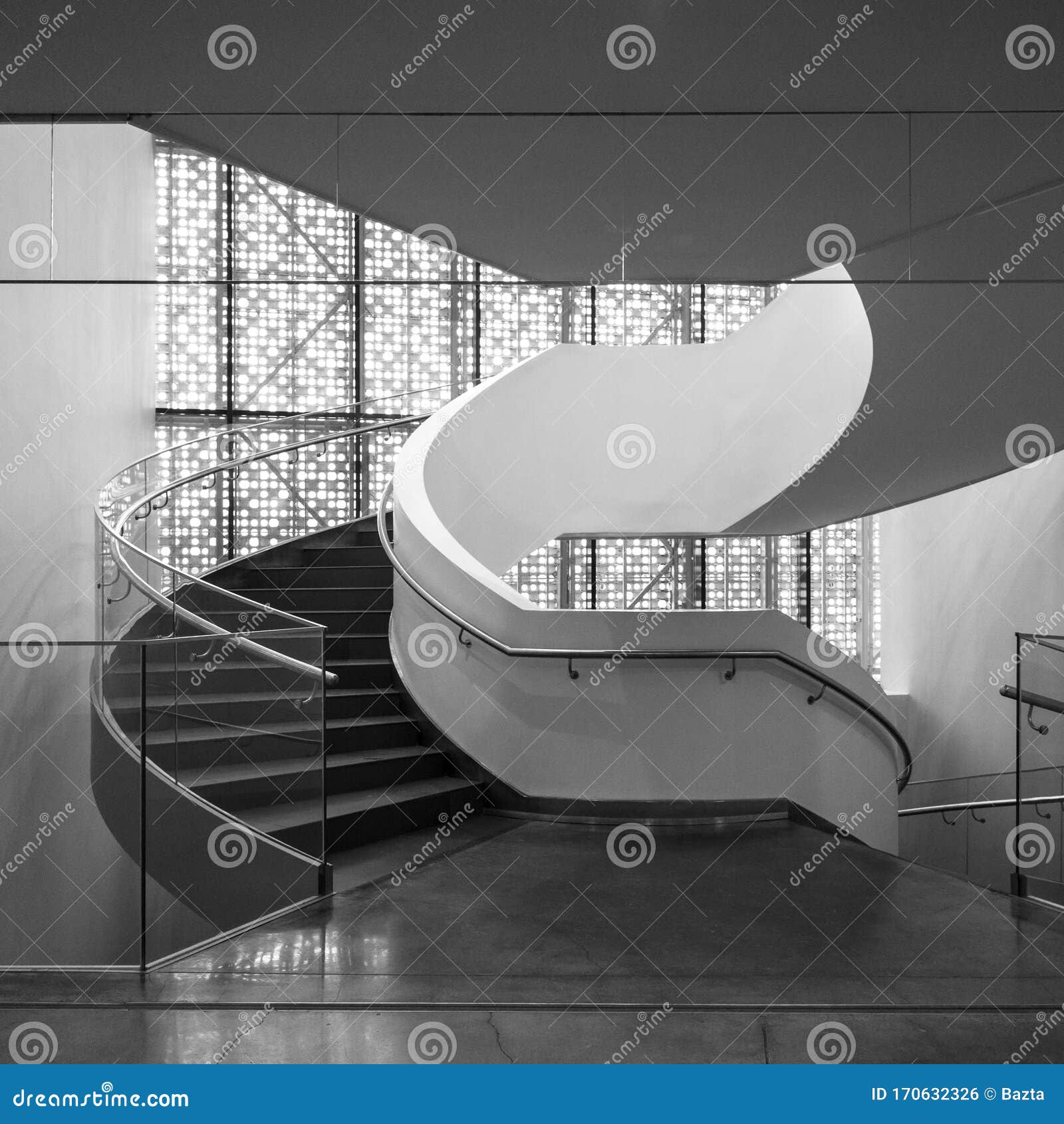 View To the Round Stairs Inside a Museum Editorial Photo - Image of ...
