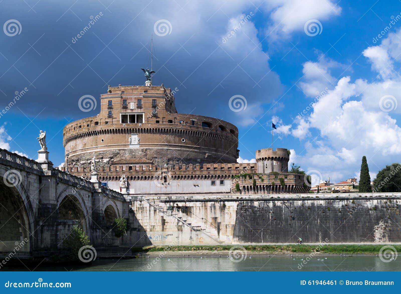 View To the Saint Angelo Castle Editorial Photo - Image of front, black ...