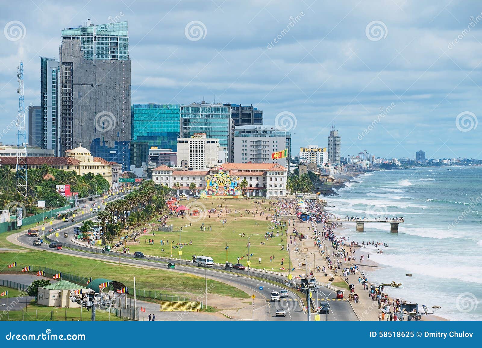 View To the Seaside in Downtown Colombo, Sri Lanka. Editorial Image ...