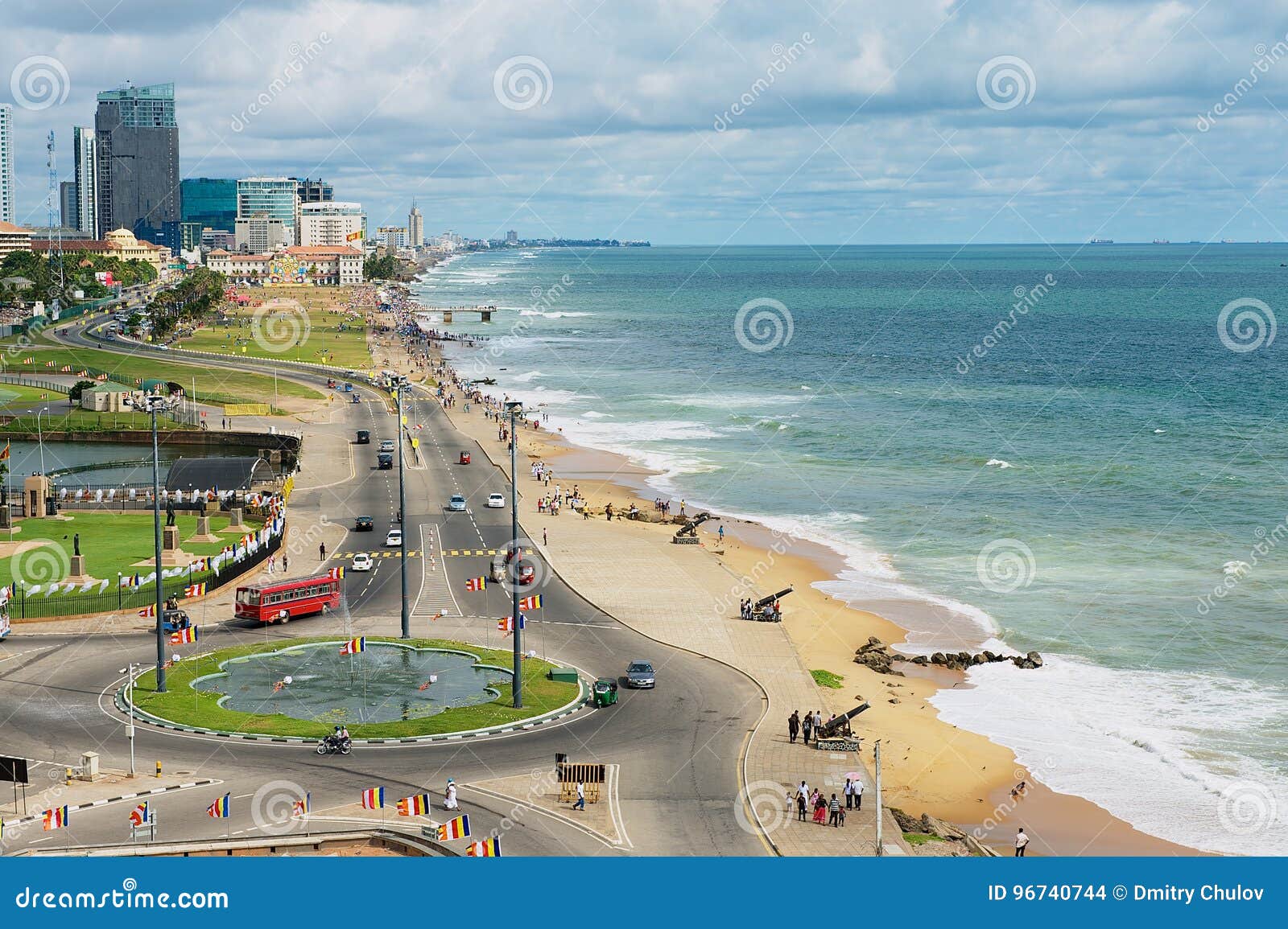 View To the Seaside in Downtown Colombo, Sri Lanka. Editorial Stock ...