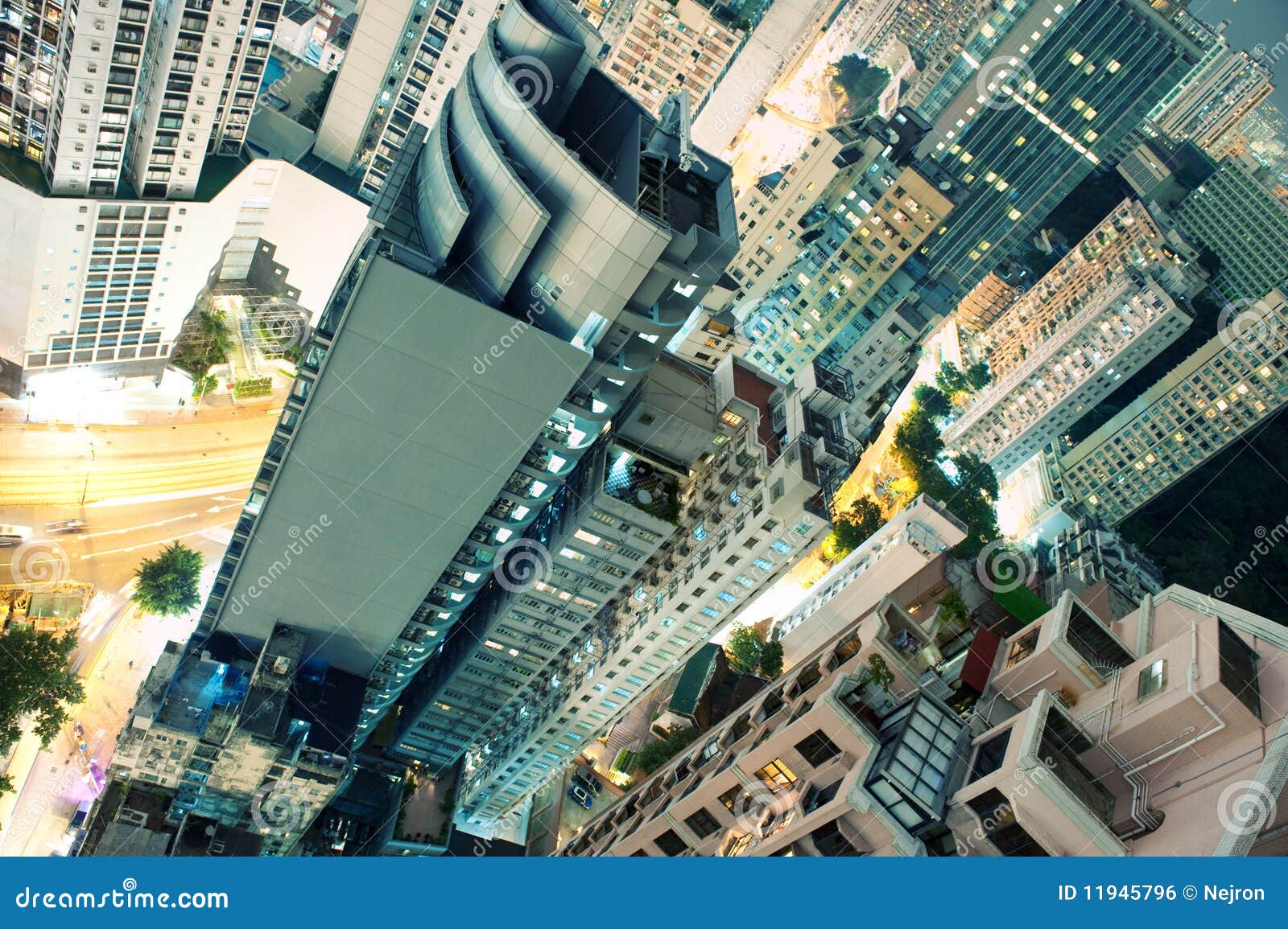 View to the skyscrapers stock photo. Image of high, lights - 11945796