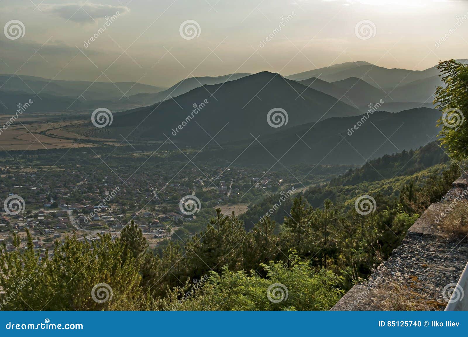 View To Sub Balkan Valley from Balkan Mountain Stock Photo - Image of ...