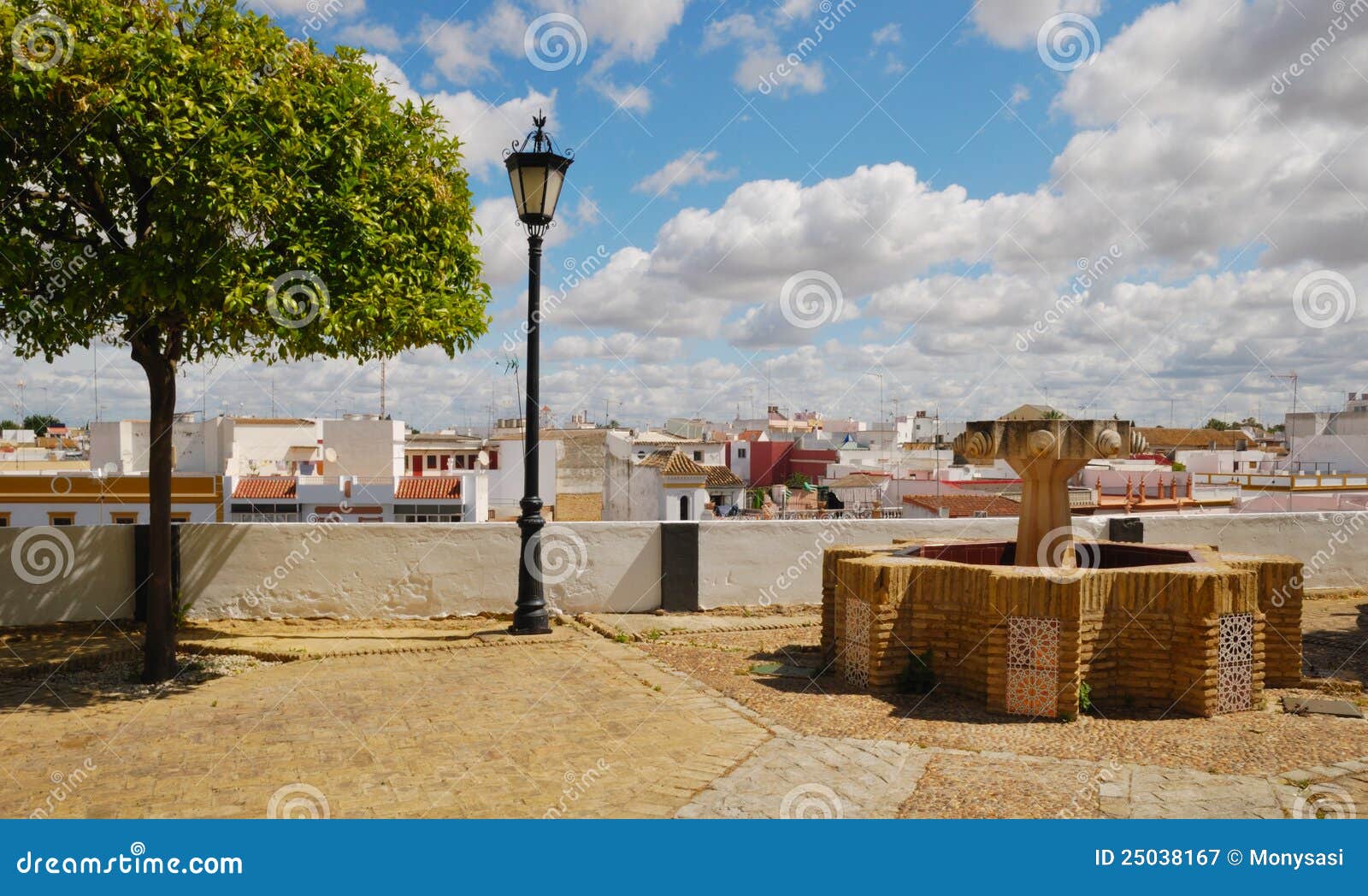View to Utrera stock image. Image of stone, villa, source - 25038167