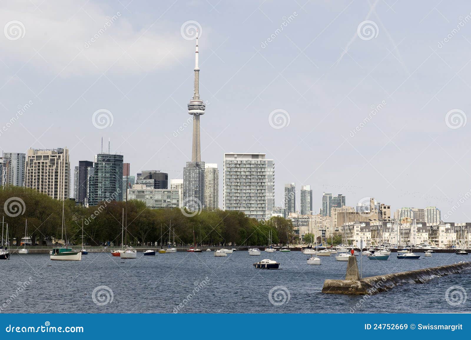 View To Waterfront in Toronto Stock Image - Image of skyline, city ...