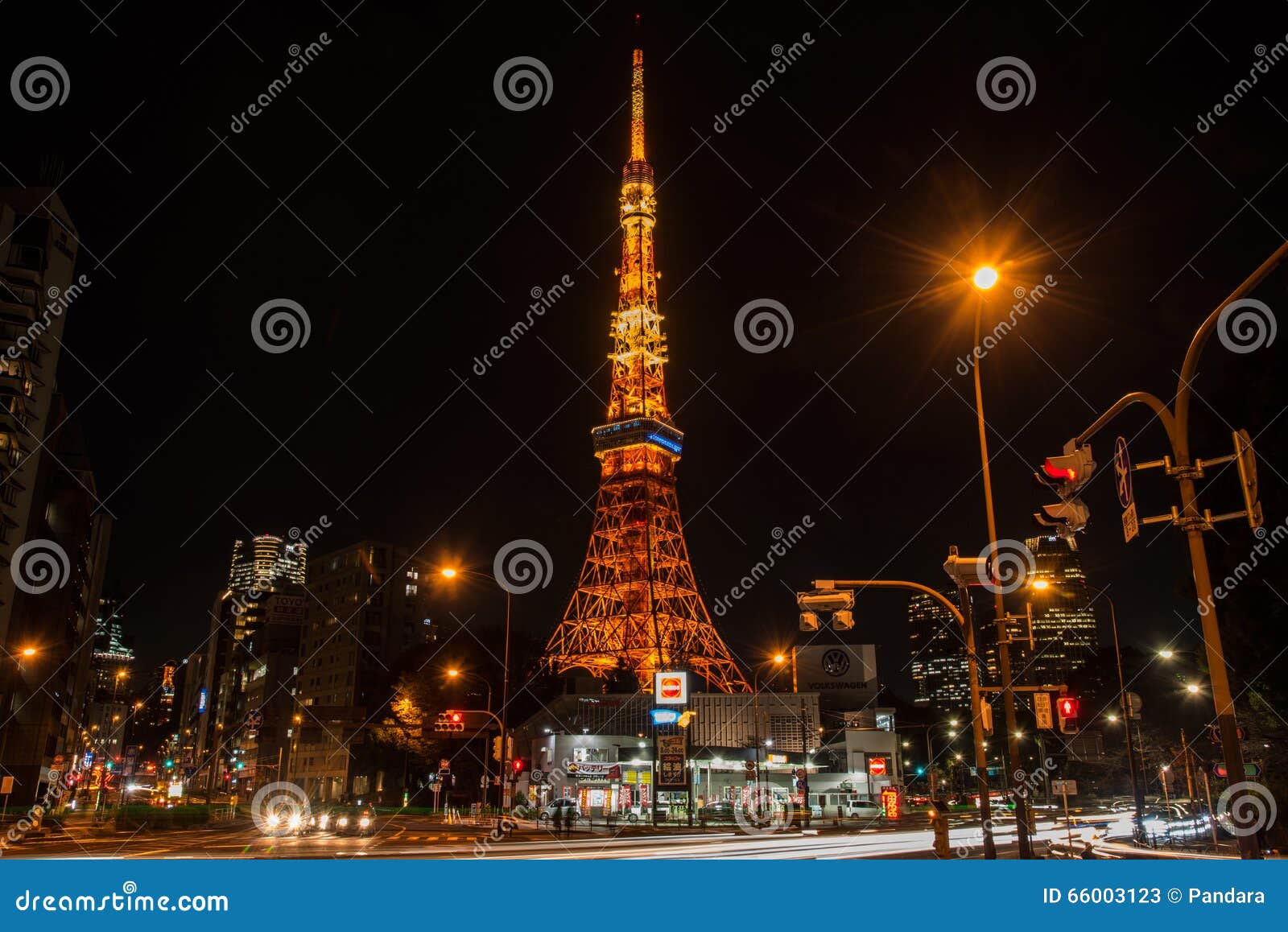 View of Tokyo Tower at Night Editorial Stock Photo - Image of cityscape ...