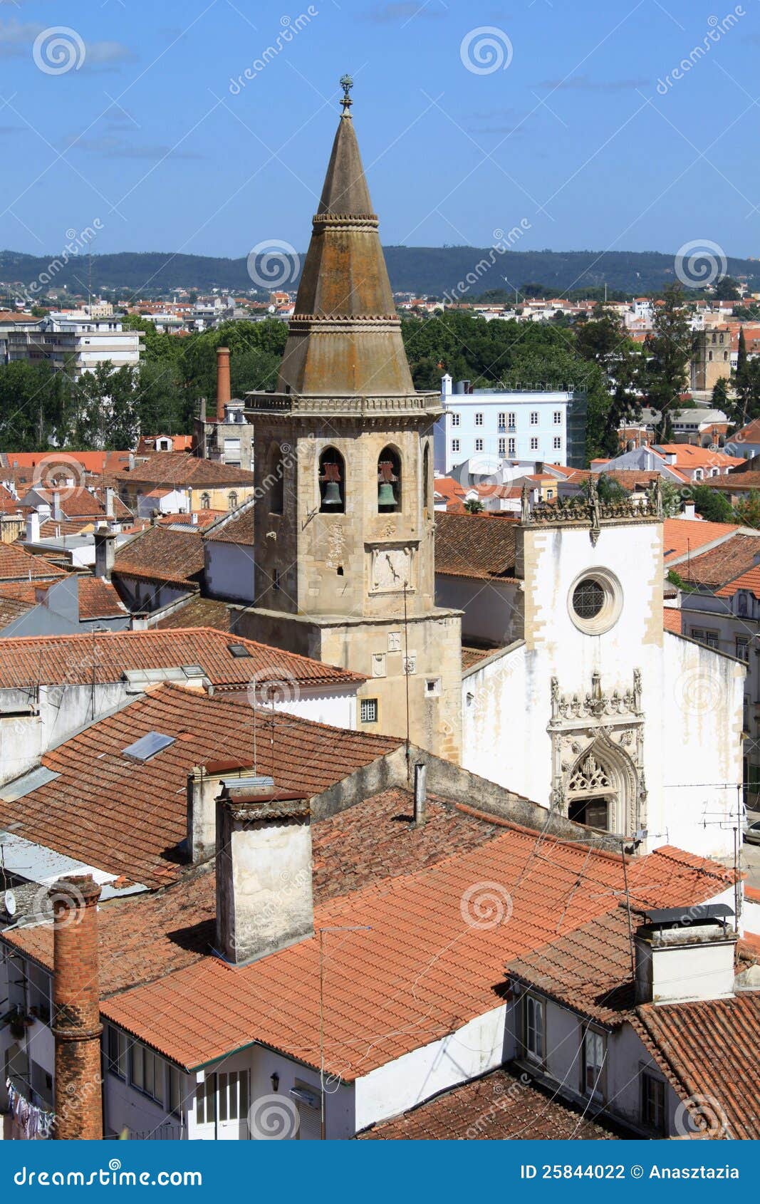 View of Tomar stock photo. Image of travel, portuguese - 25844022