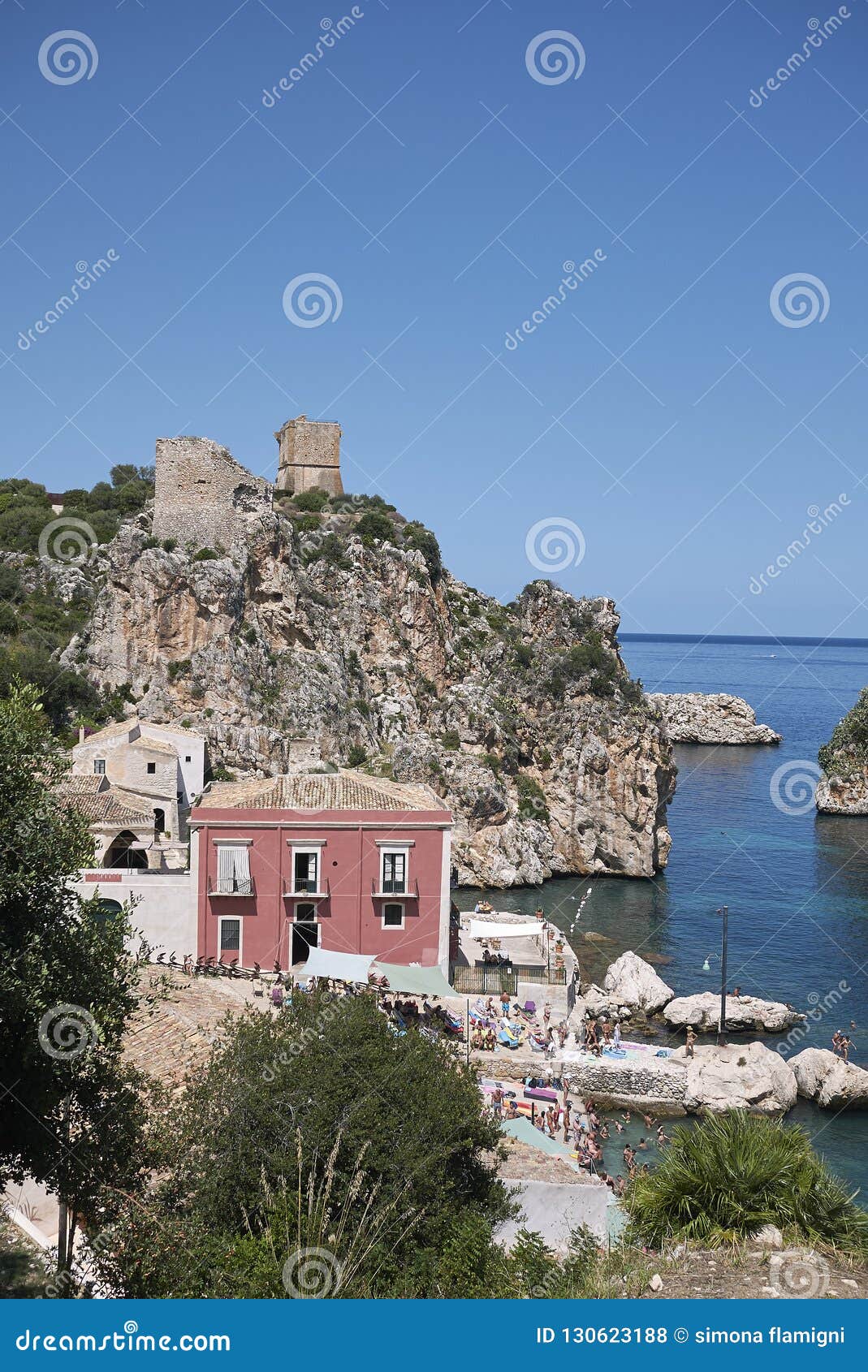 View of the Tonnara editorial stock photo. Image of tonnara - 130623188