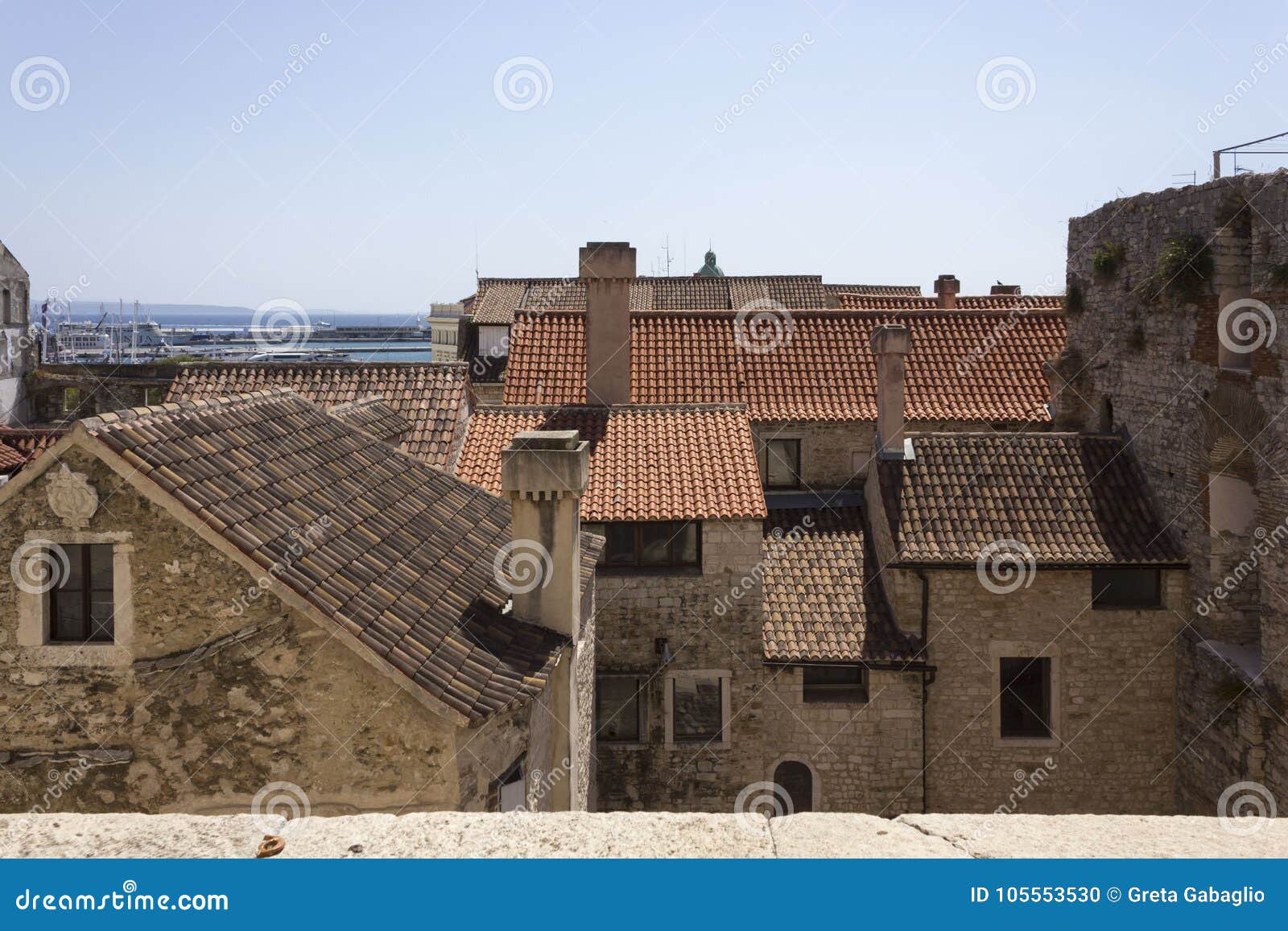 View from the Top of Ancient Building in Split Editorial Image - Image ...