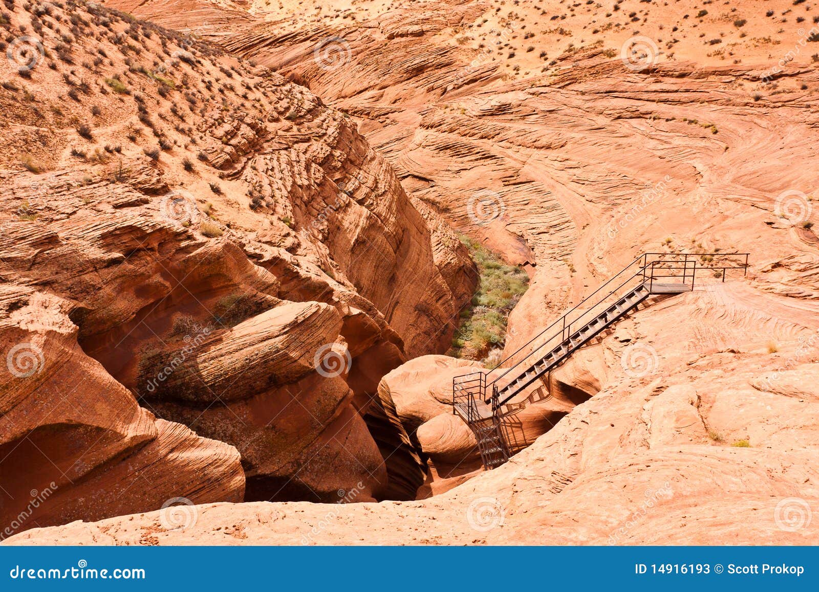 View from the Top of Antelope Canyon in Arizona Stock Image - Image of ...