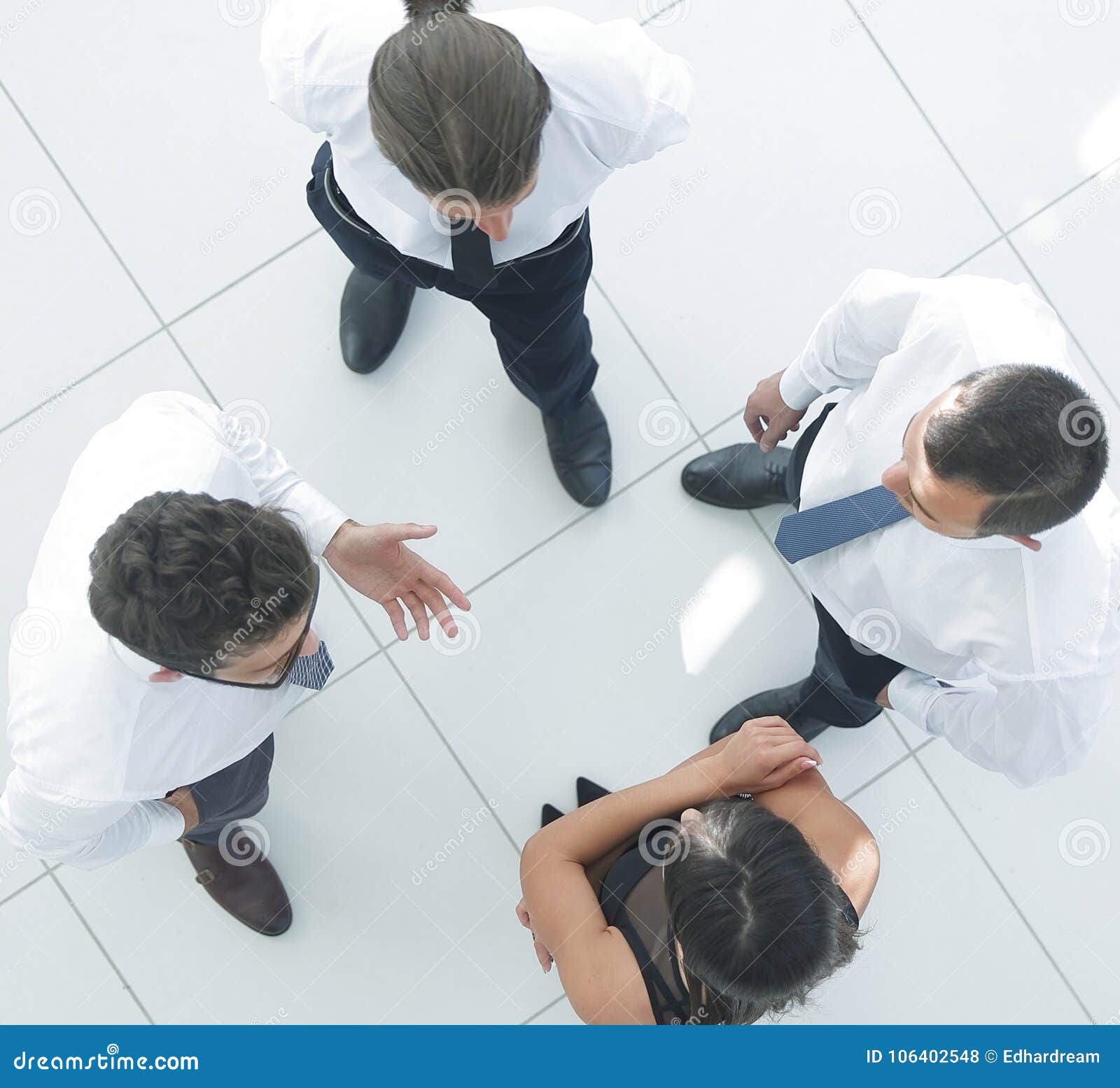 View from the Top. the Background Image of a Business Team Discussing ...