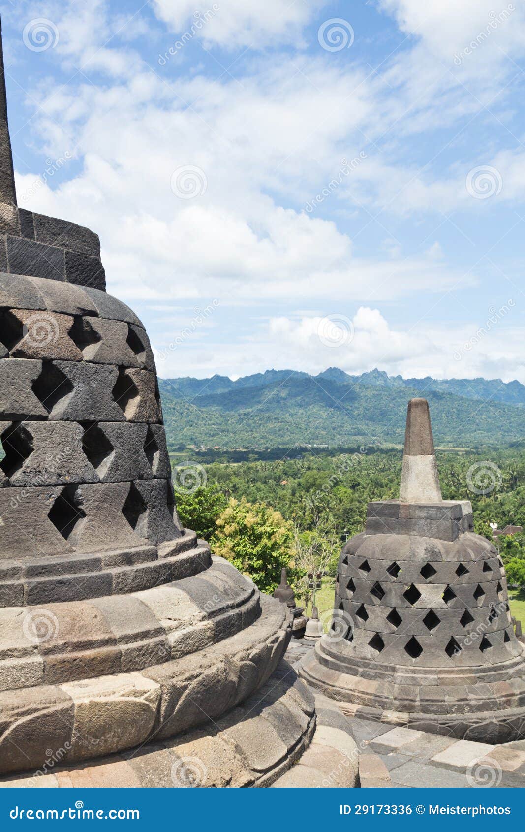 View from Top of Borobudur Temple Stock Photo - Image of stupa, asia ...