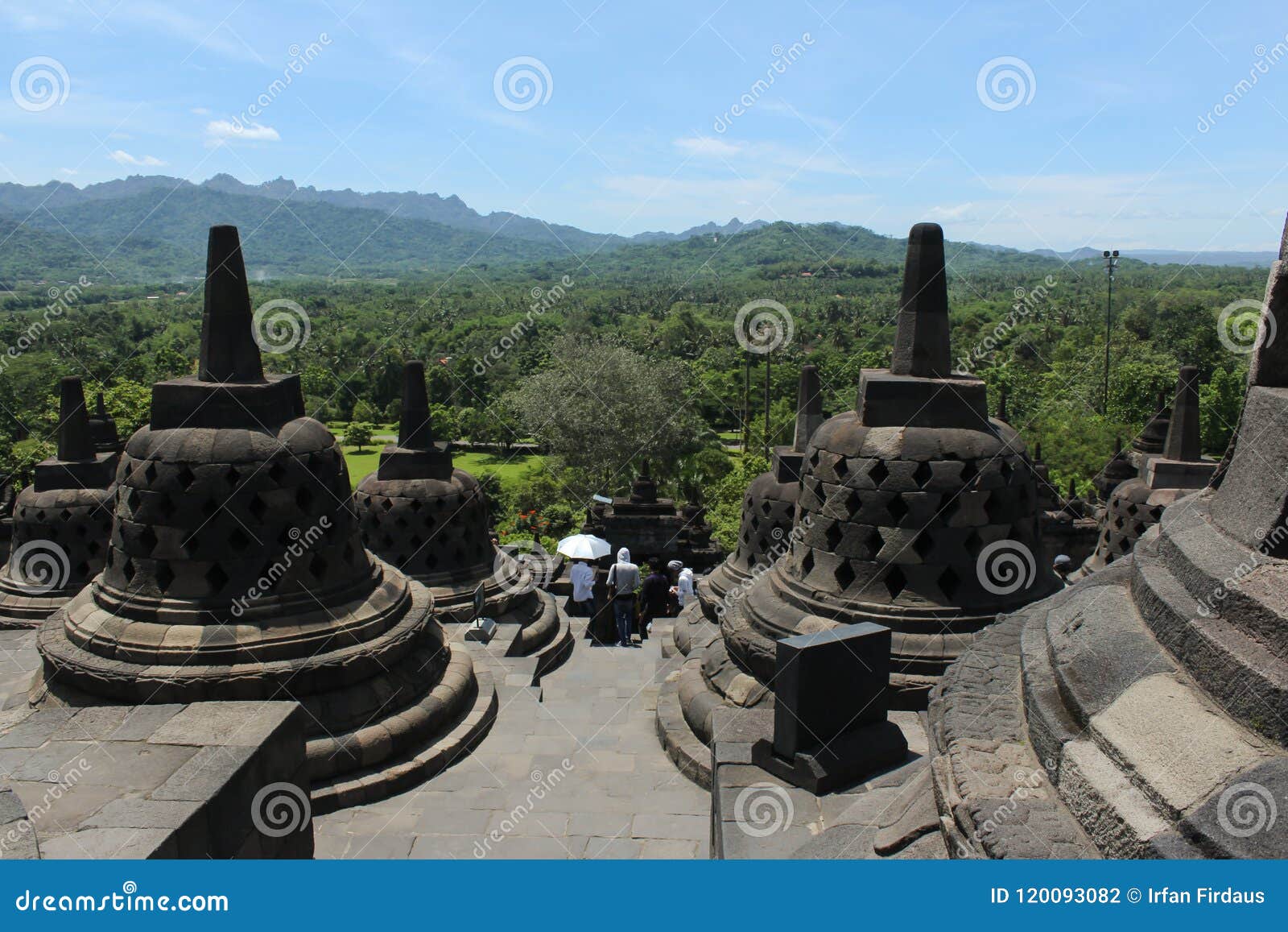 The View from the Top of Borobudur Temple Stock Photo - Image of ...