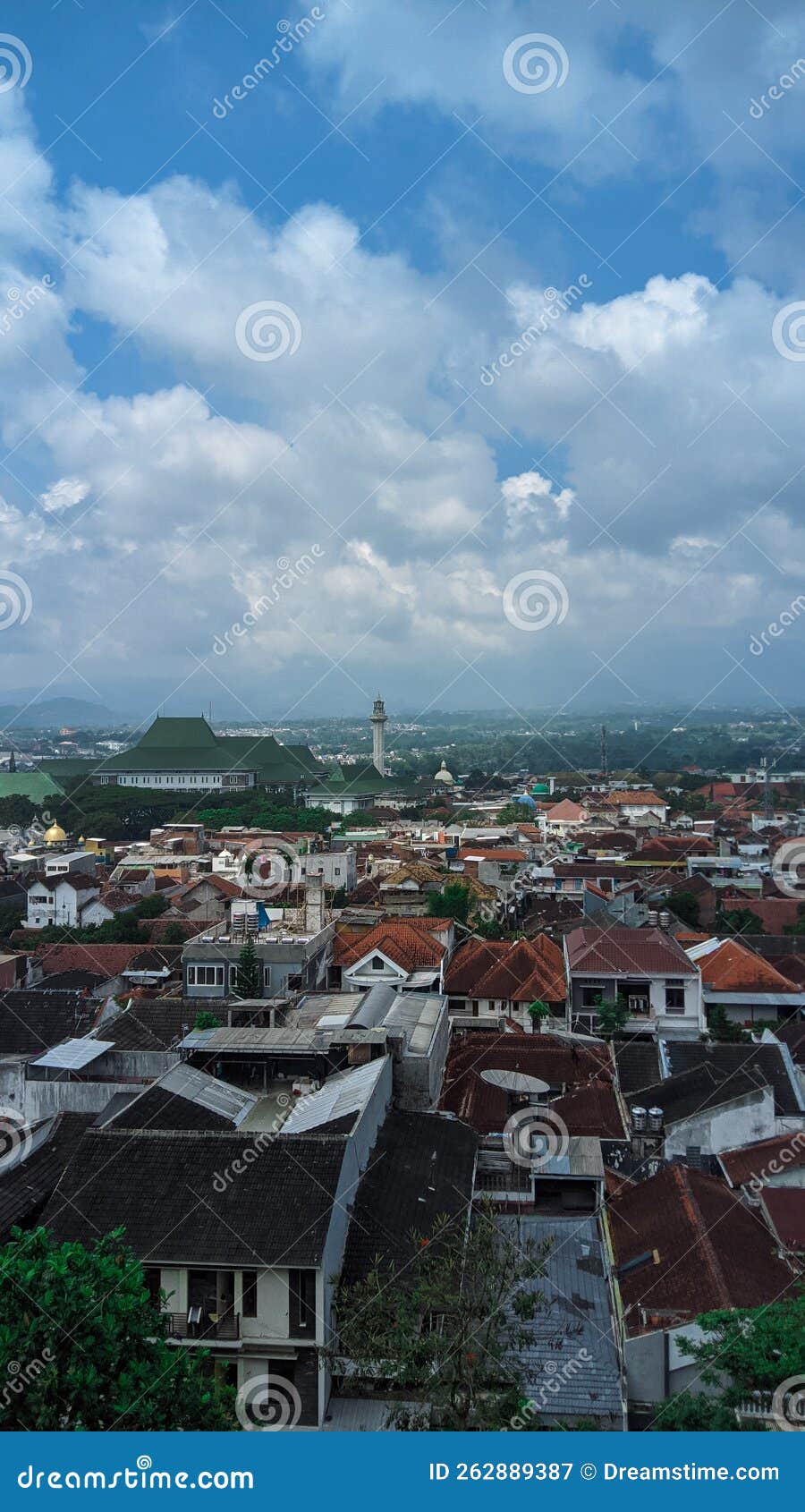 Malang City View from the Top of Building in Brawijaya University Stock ...