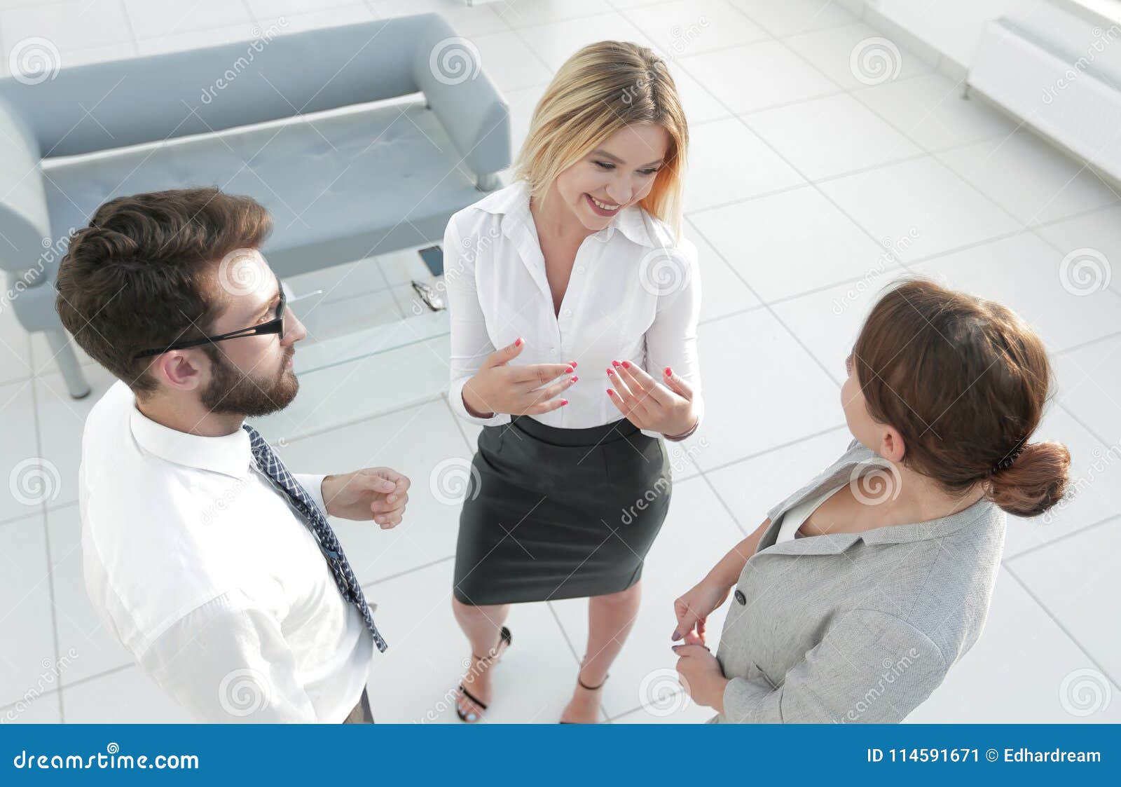 View from the Top.business Team Arguing in the Office. Stock Image ...