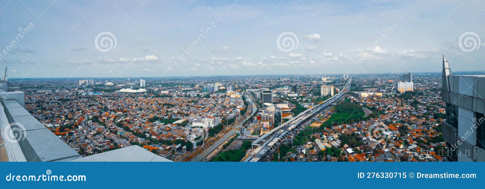 The View from the Top of the City of Bekasi, West Java Editorial Image ...