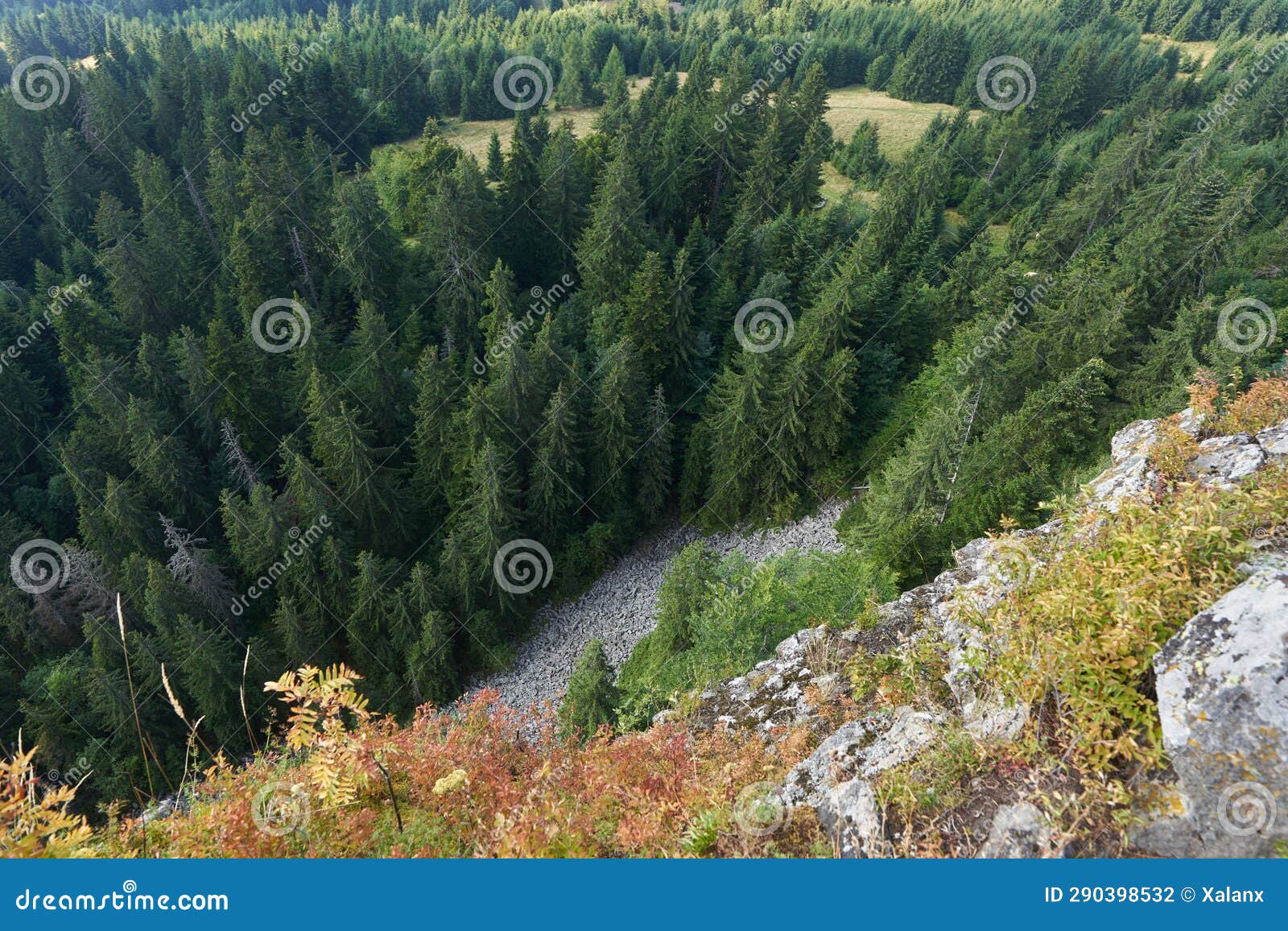 View from Top of a Cliff in the Mountains Stock Photo - Image of ...