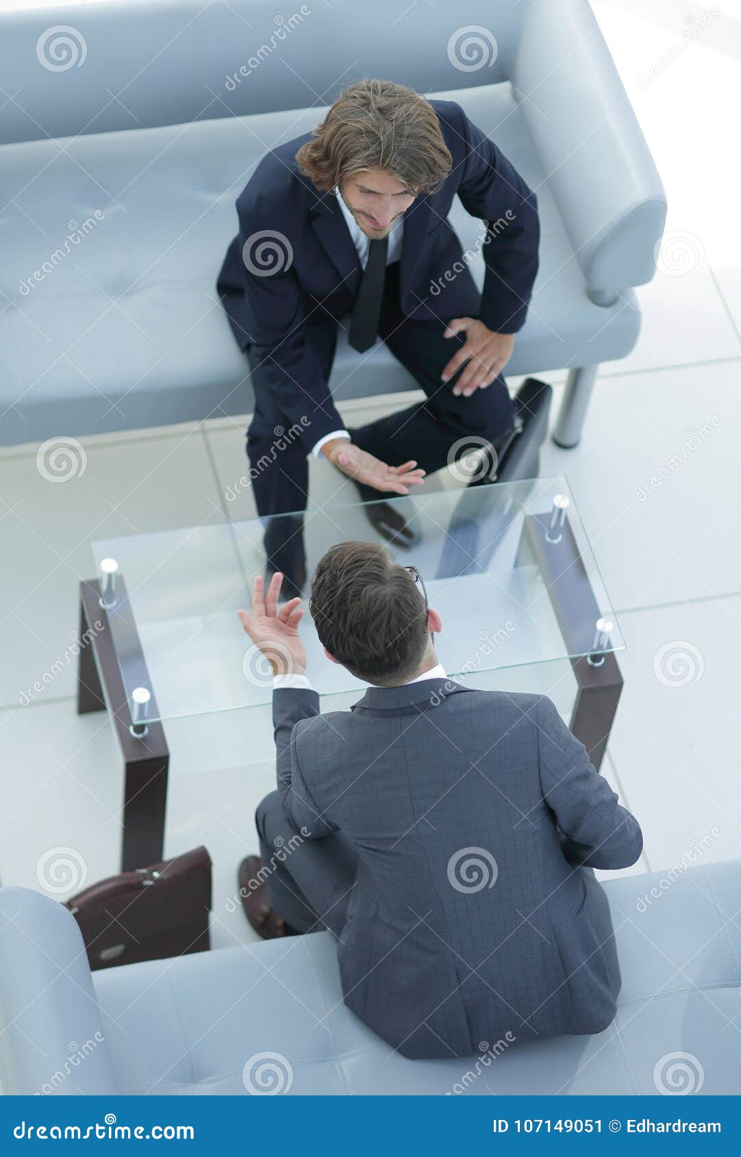 Dialogue between Two Business People Stock Image - Image of assistance ...