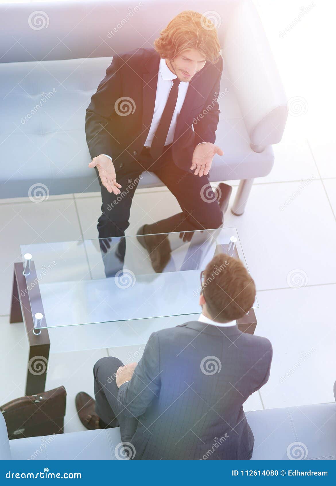 Dialogue between Two Business People Stock Photo - Image of ...