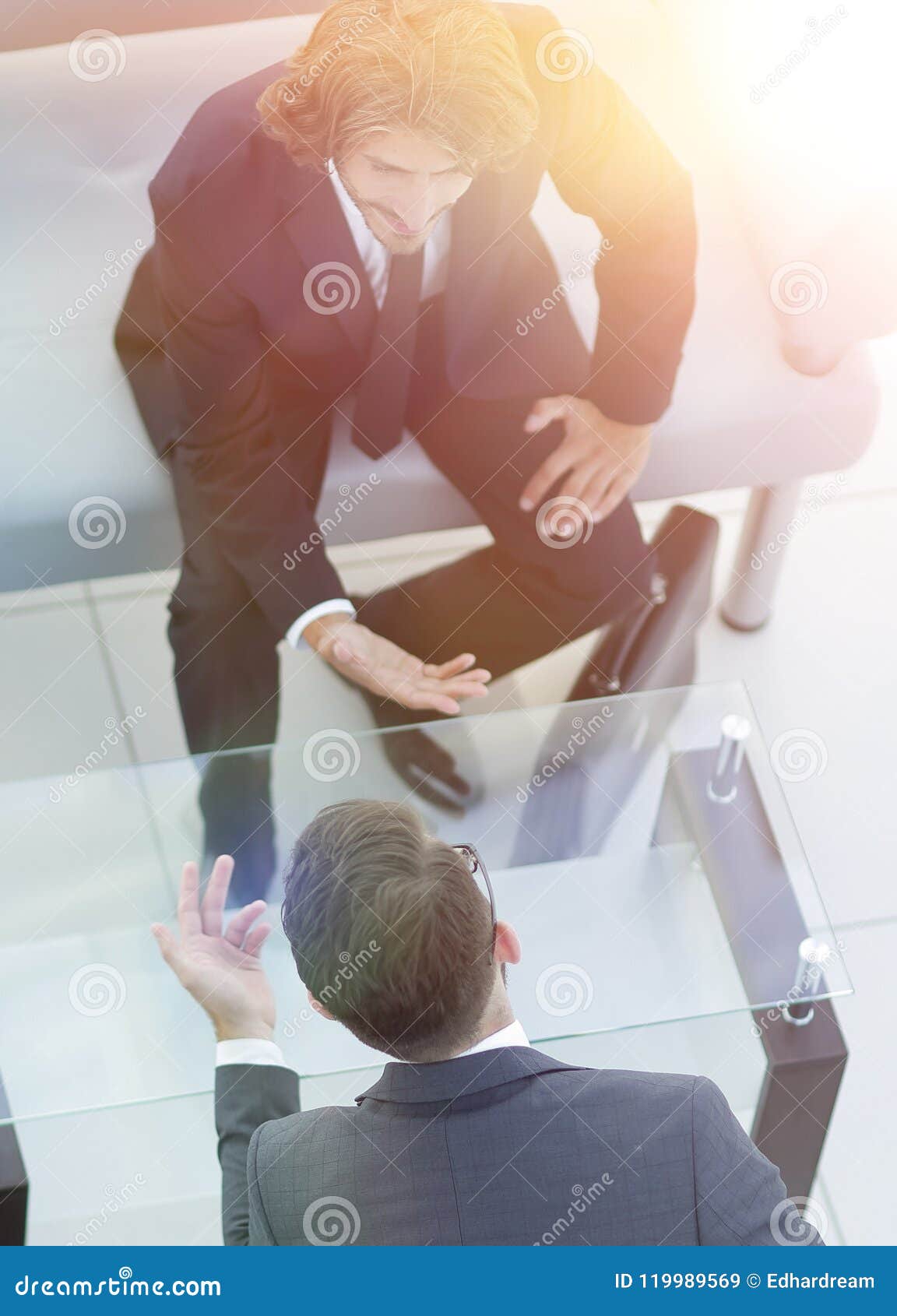 Dialogue between Two Business People Stock Image - Image of business ...