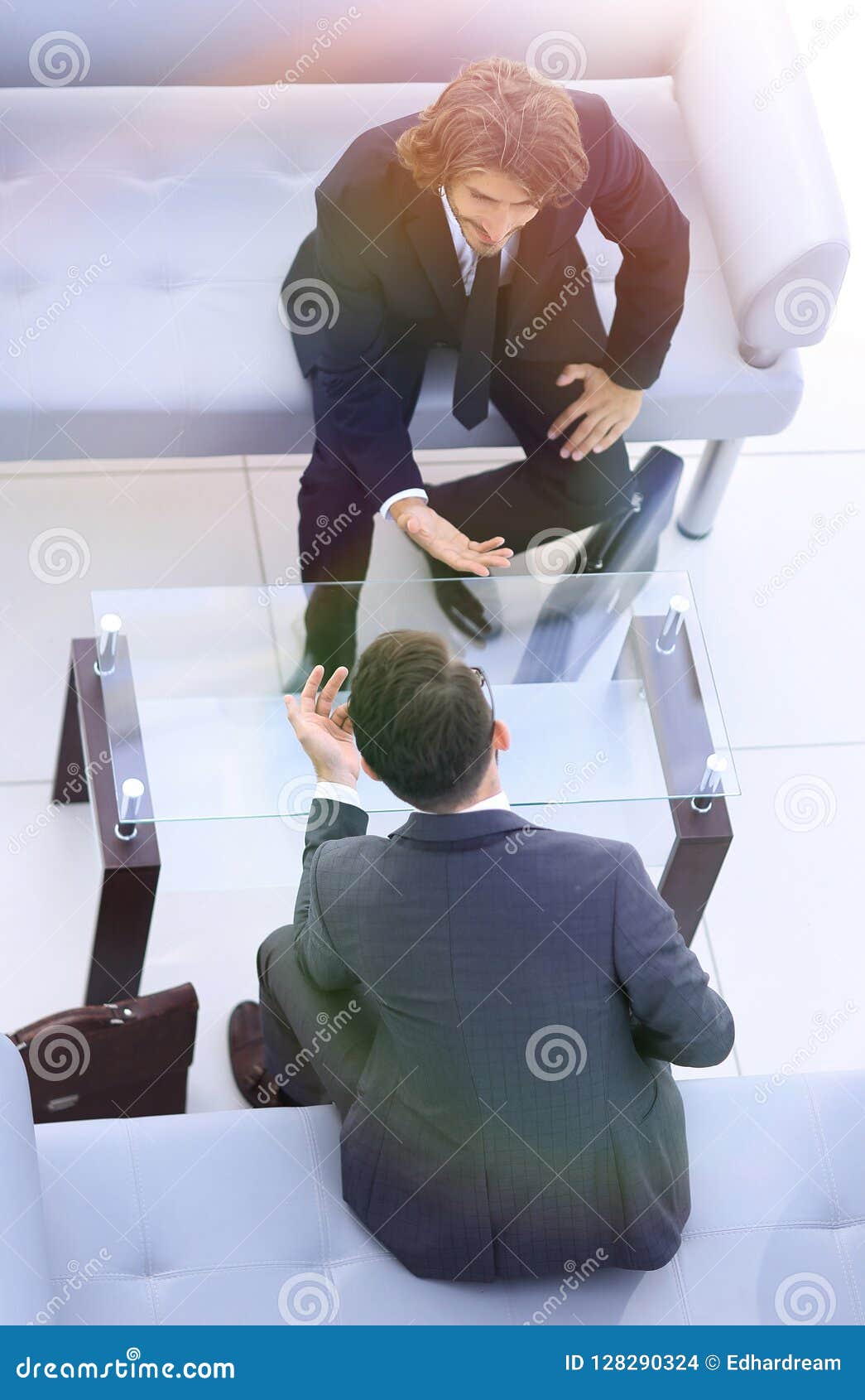Dialogue between Two Business People Stock Photo - Image of creative ...