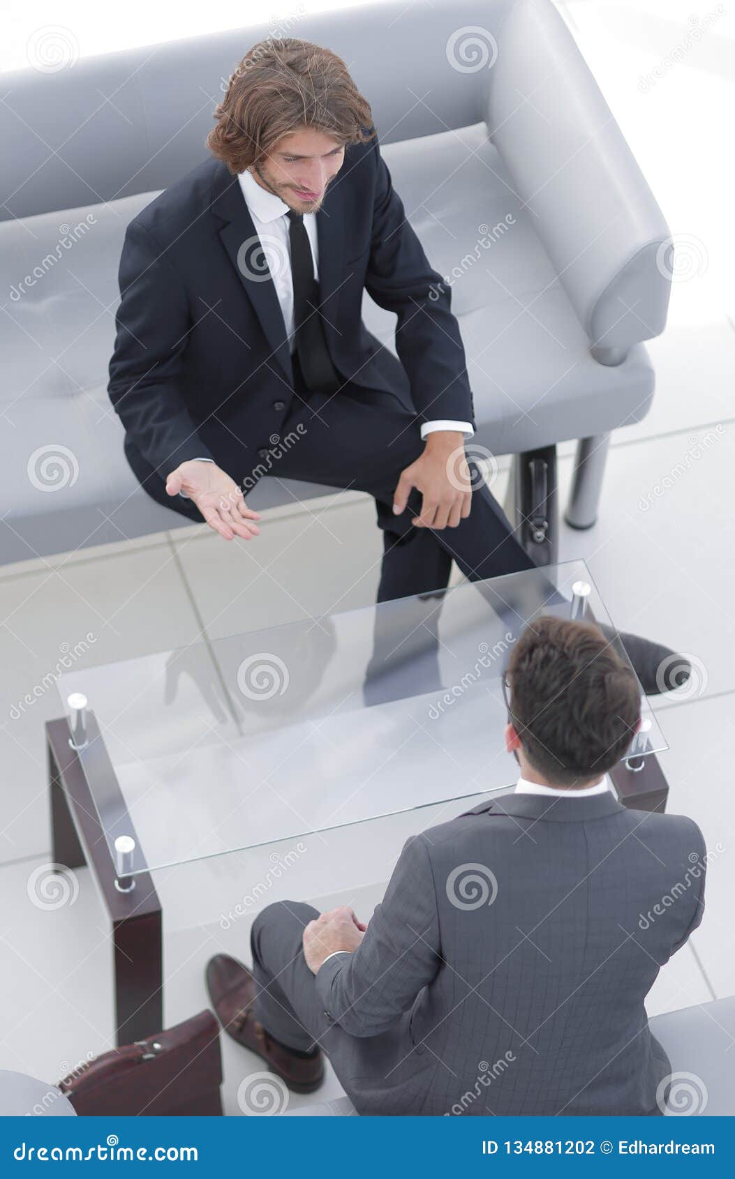 Dialogue between Two Business People Stock Photo - Image of idea ...