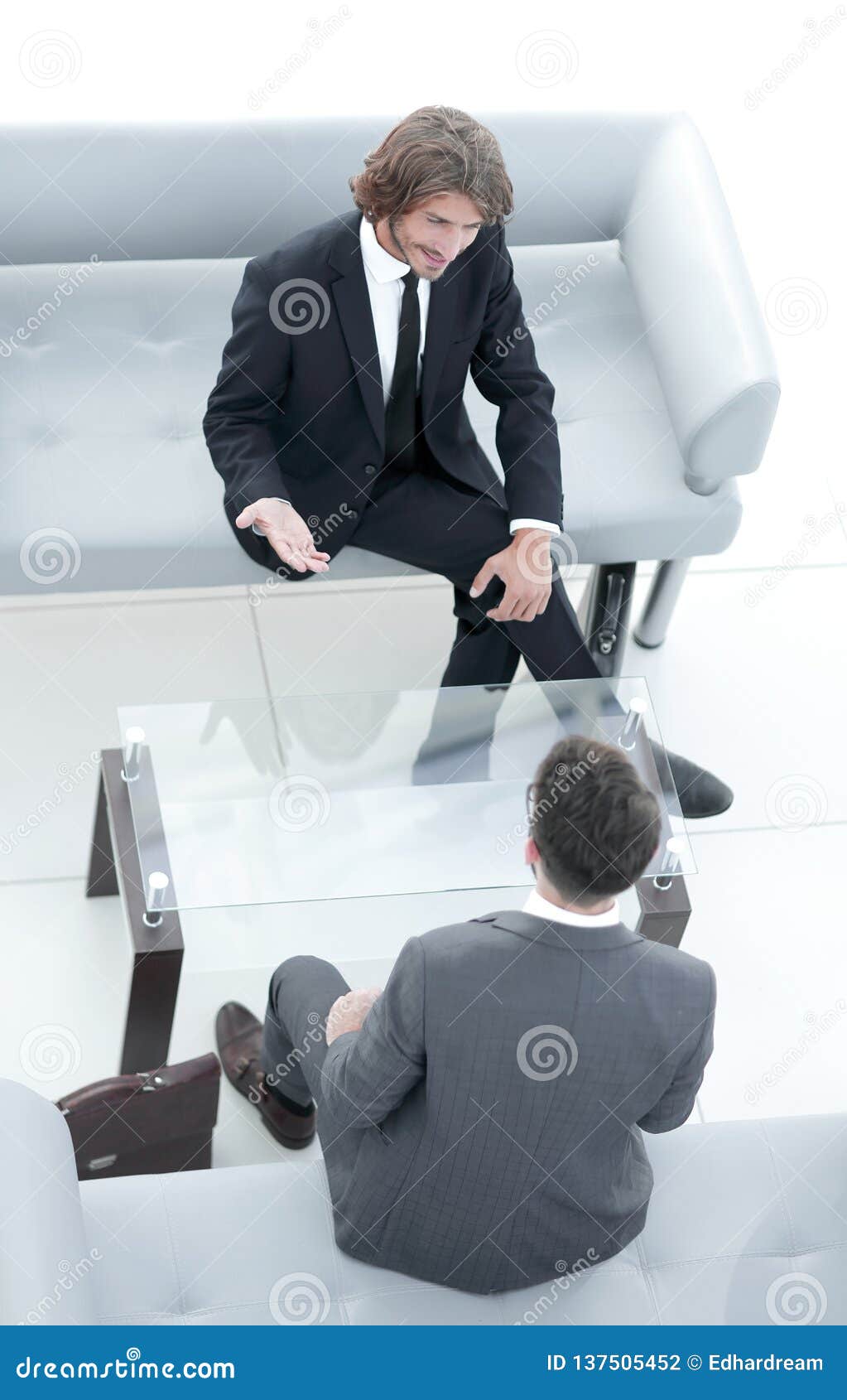 Dialogue between Two Business People Stock Photo - Image of ...