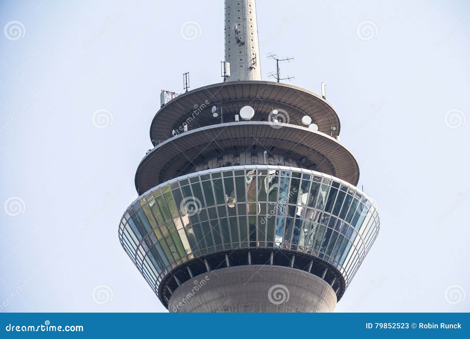 View on Top of Dusseldorf Rheinturm at Daytime, Germany Editorial Stock ...