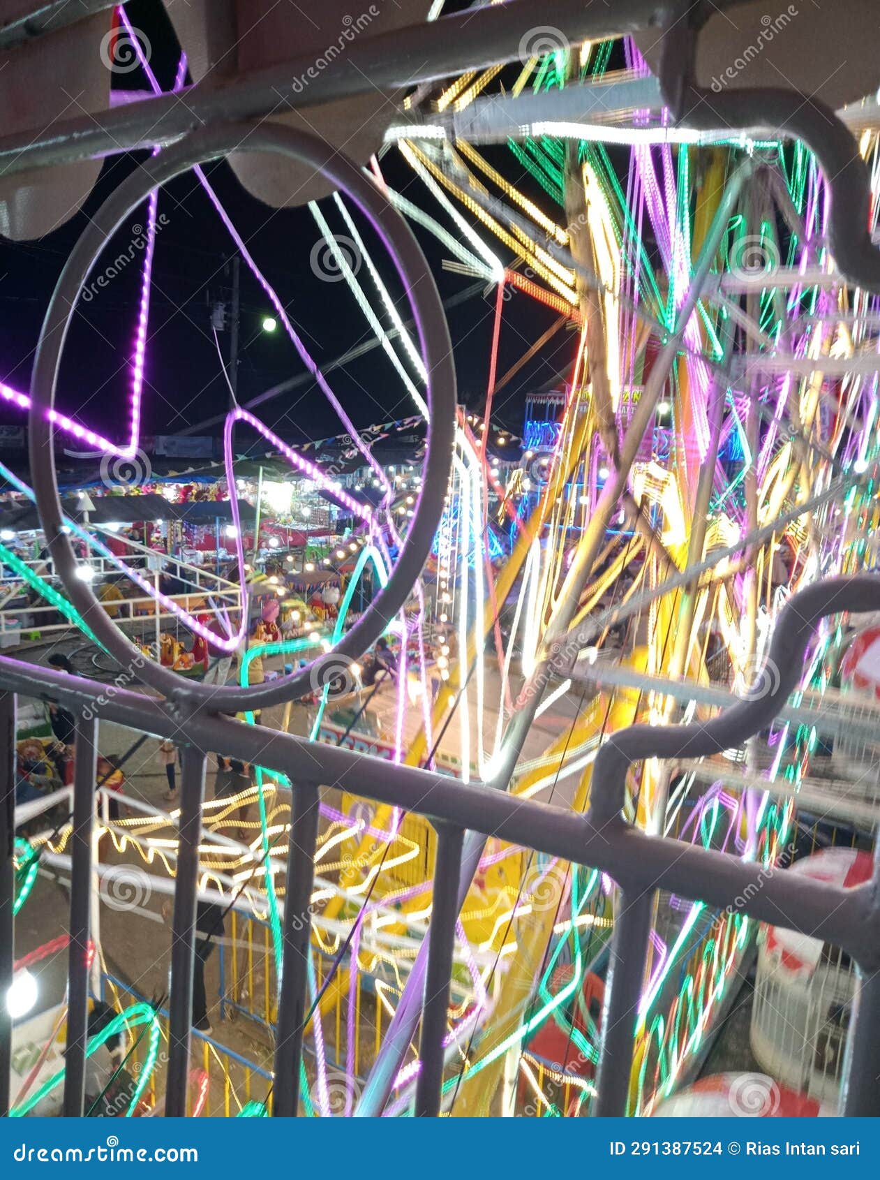 View from the Top of the Ferris Wheel Stock Photo - Image of wheels ...