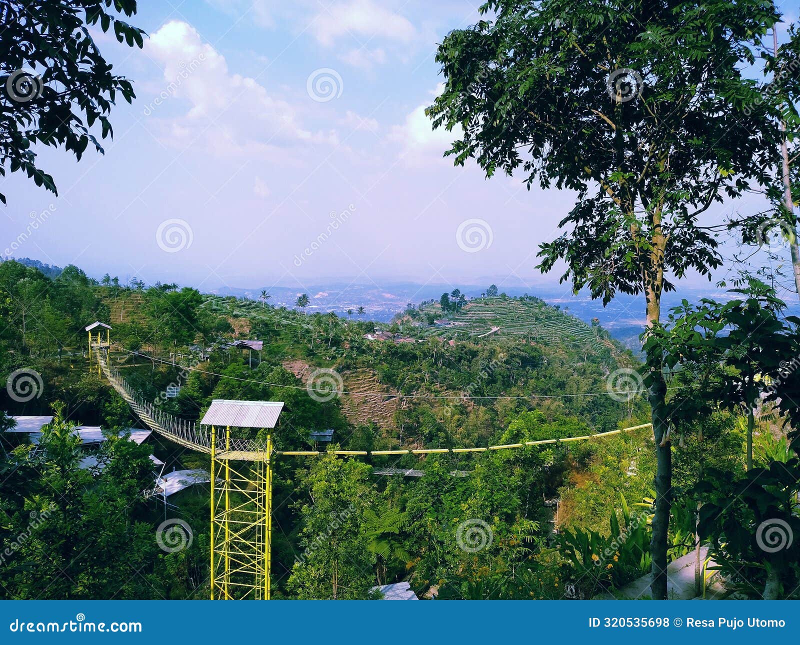 View from the Top of the Hill from the Flying Fox Play Area Stock Photo ...
