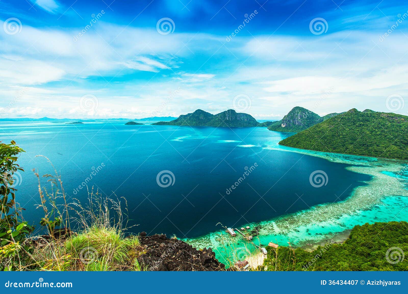 View from the top island stock image. Image of clouds - 36434407