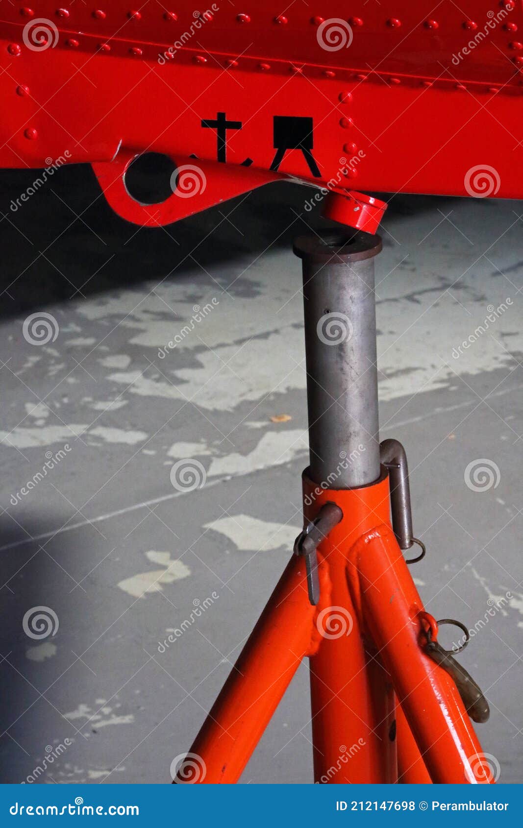 JACK UNDER JACK POINT UNDER an AIRCRAFT Stock Photo - Image of rivets ...