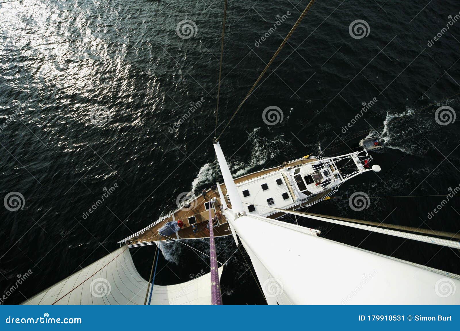 View from the Top of a Mast Editorial Photo - Image of sailing, passage ...