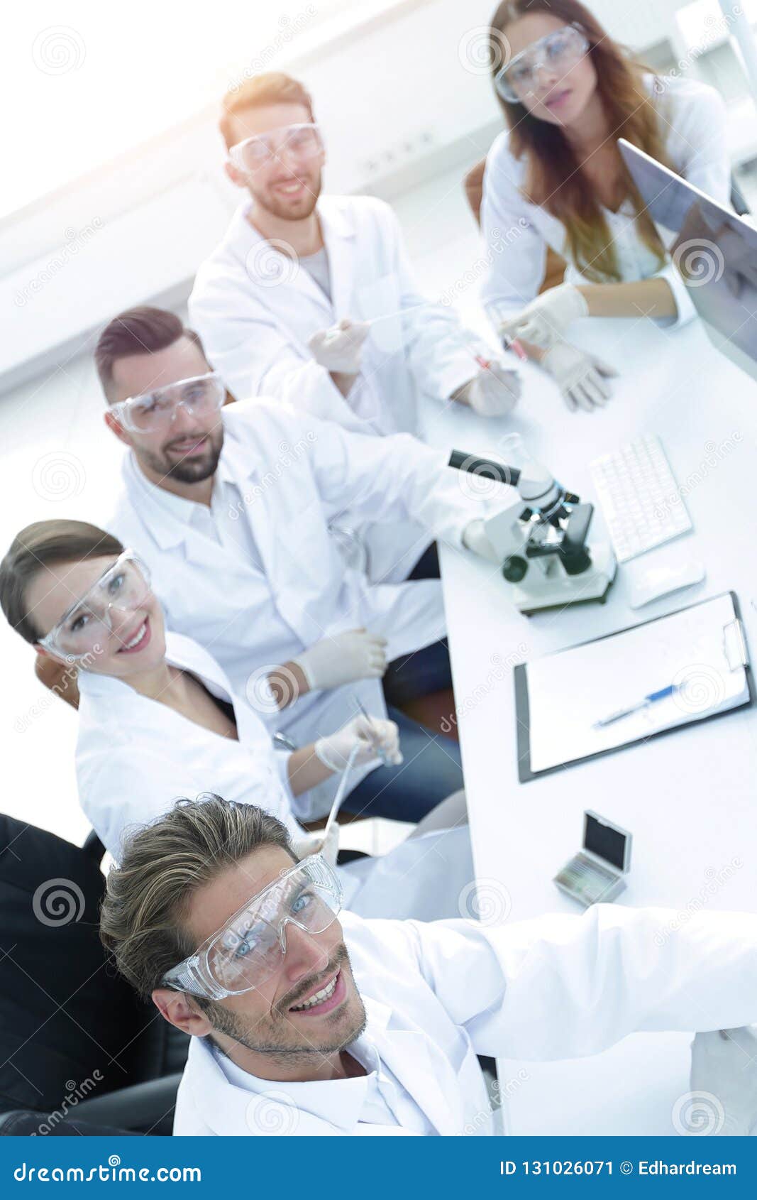 View from the Top.modern Young Scientist Sitting at Workplace Stock ...