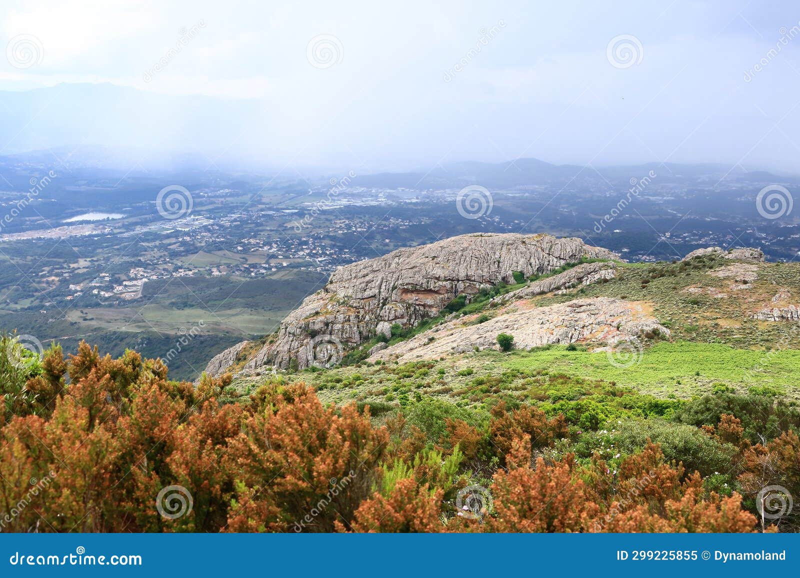 View from the Top of Monte Gozzi, Corsica Stock Image - Image of ...