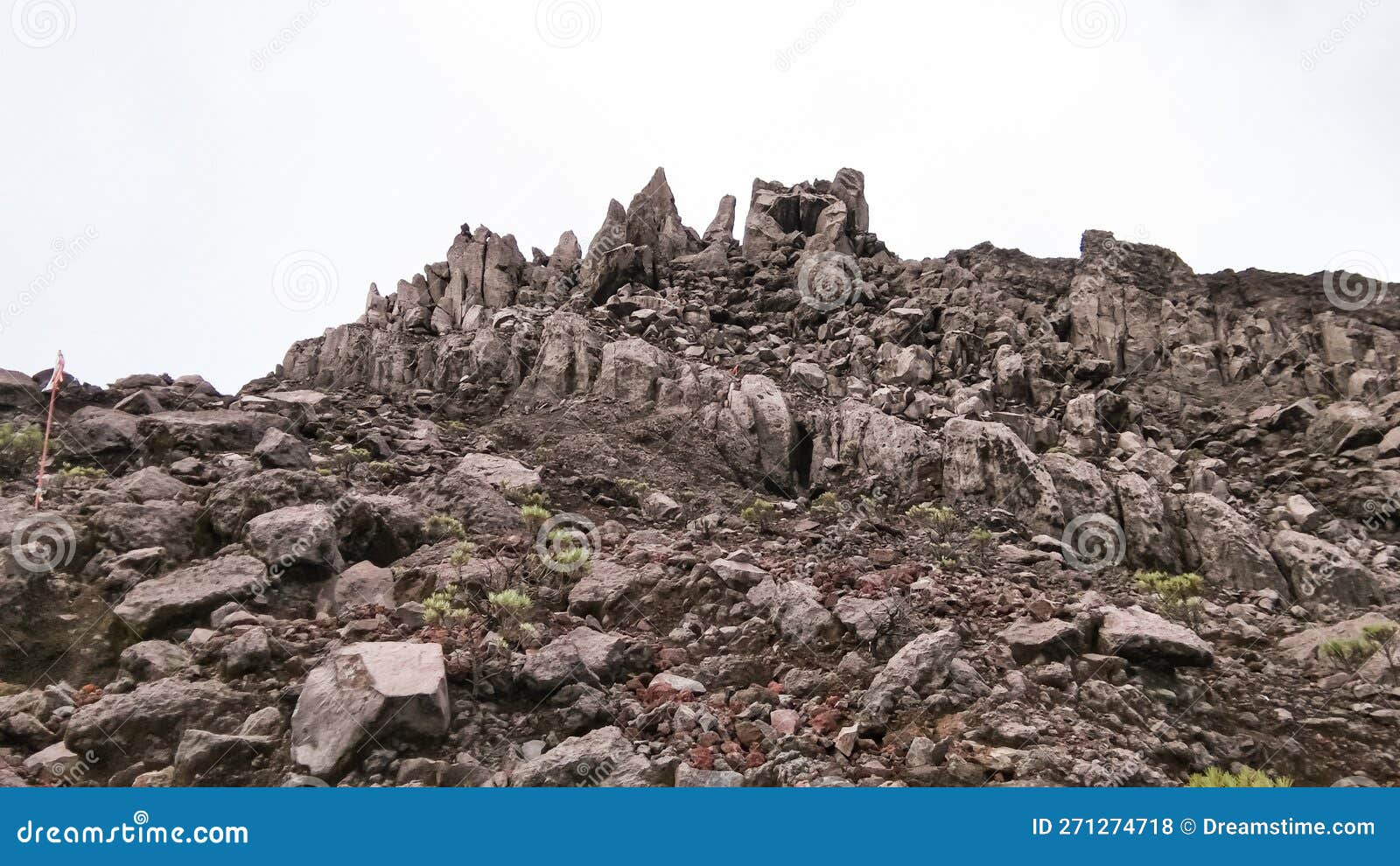 View of the Top of the Mountain with Amazing Rocks Stock Photo - Image ...