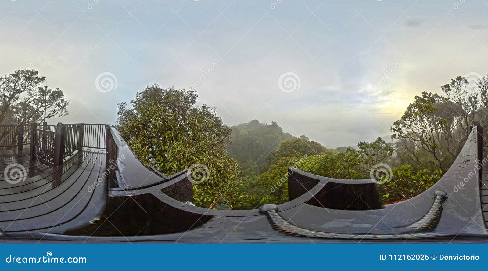 360 View from Top of the Mountain in Jungle Trail Stock Photo - Image ...
