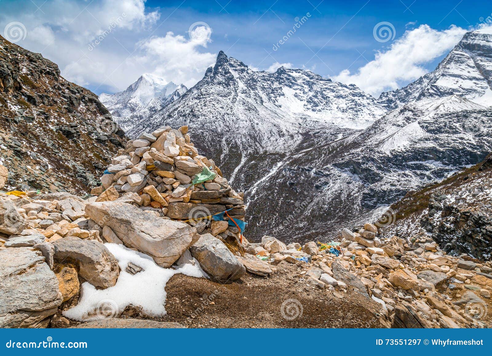 View from Top of Mountain Snow Peak Stock Image - Image of guide, peak ...
