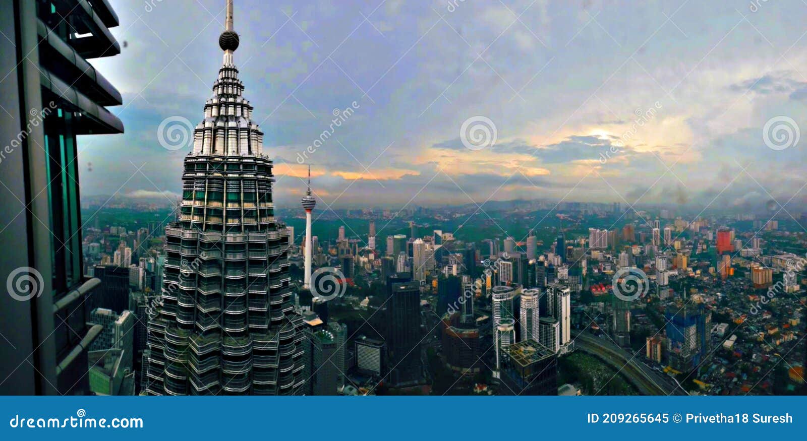 The View from the Top of One Side of KLCC Twin Towers ,Malaysia Stock ...