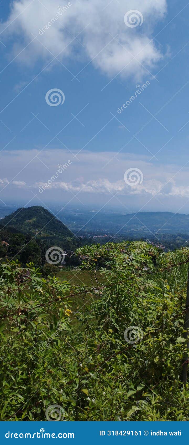View from the Top of Palasari Mountain Bogor West Java Stock Image ...