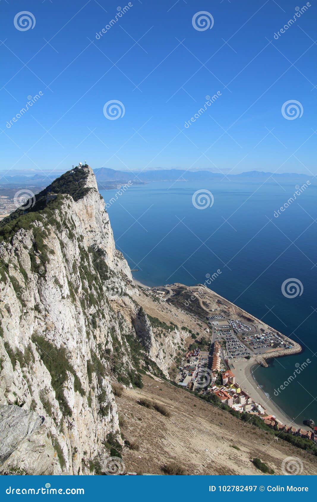 Rock of Gibraltar stock image. Image of cliff, hill - 102782497