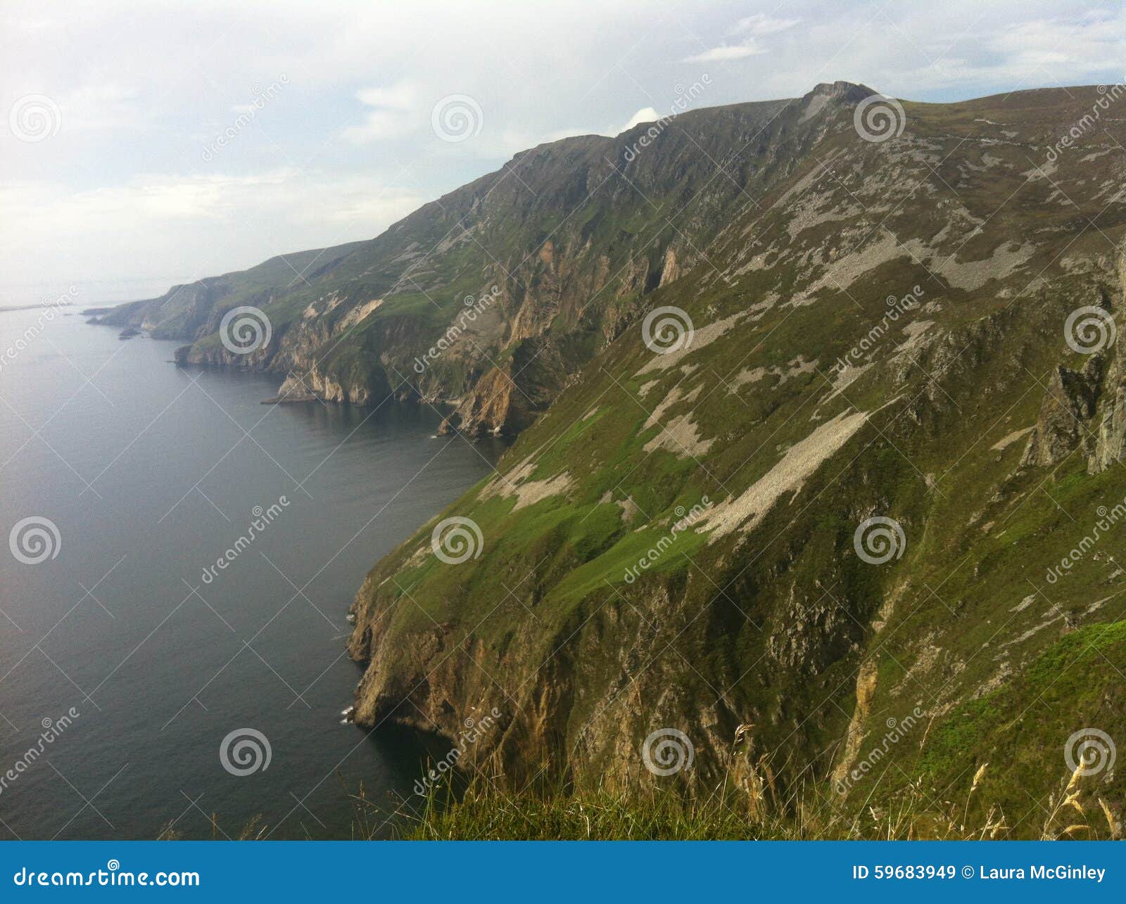 View from the Top of Sliabh Liag Cliffs Stock Image - Image of cliffs ...