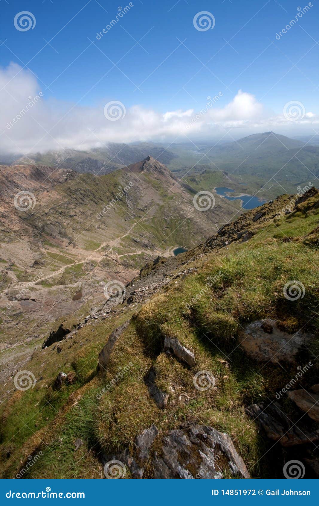 View from the Top of Snowdon Stock Photo - Image of landsacpe, fell ...