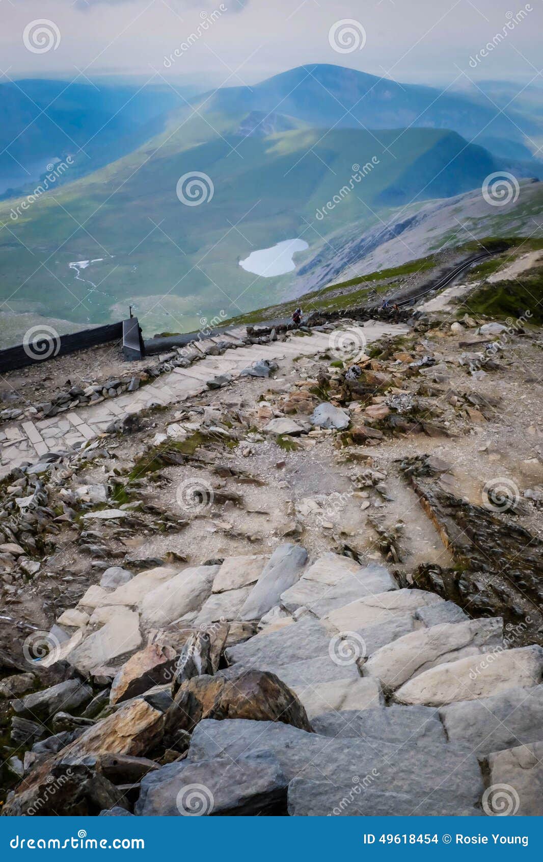 View from the Top of Snowdon Stock Photo - Image of lake, united: 49618454