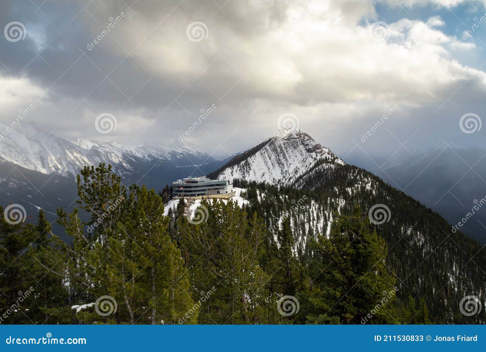 View at the Top of Sulphur Mountain Stock Image - Image of mountain ...