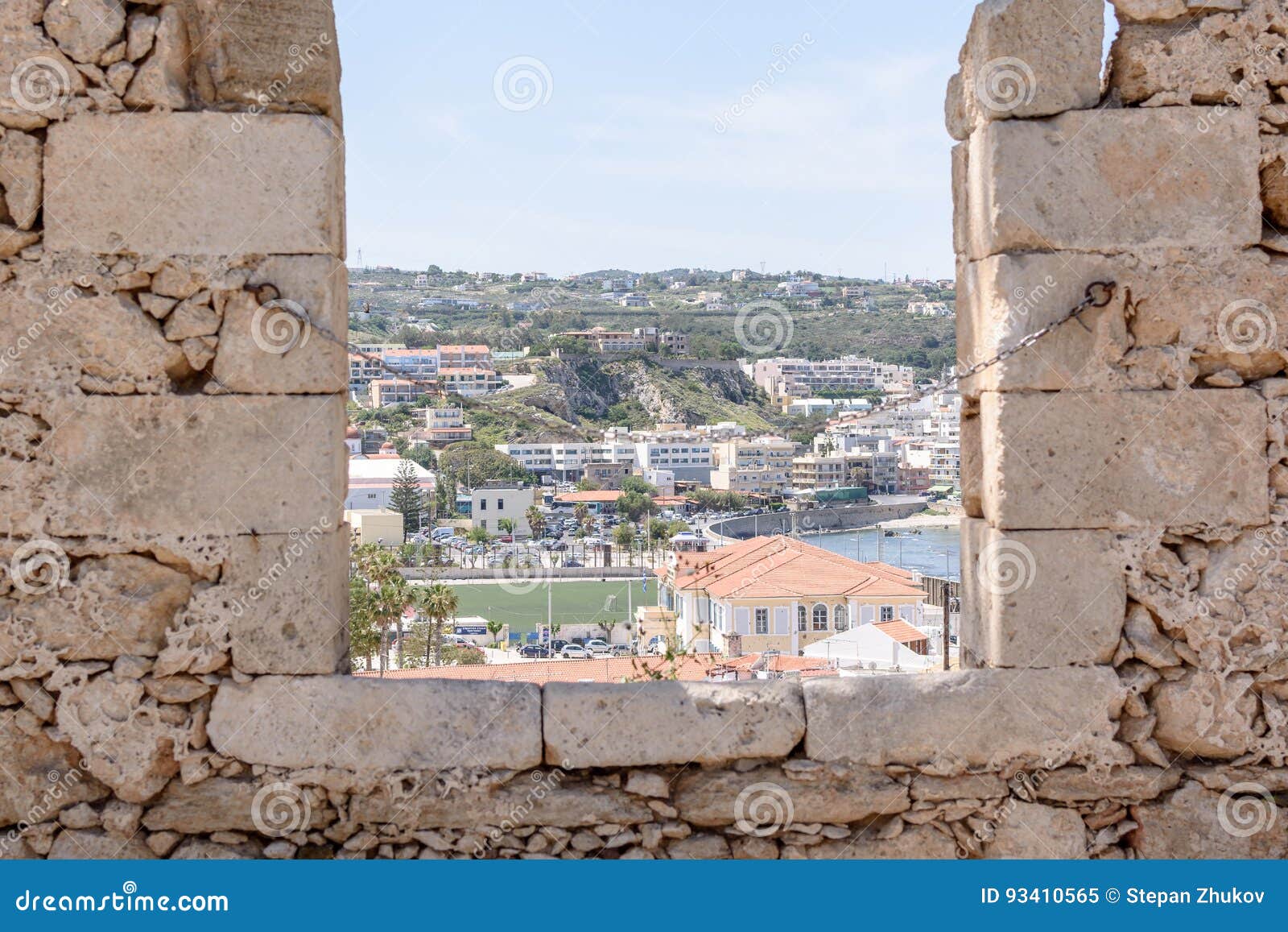 View from the Top To the Greek City through the Window Editorial Image ...