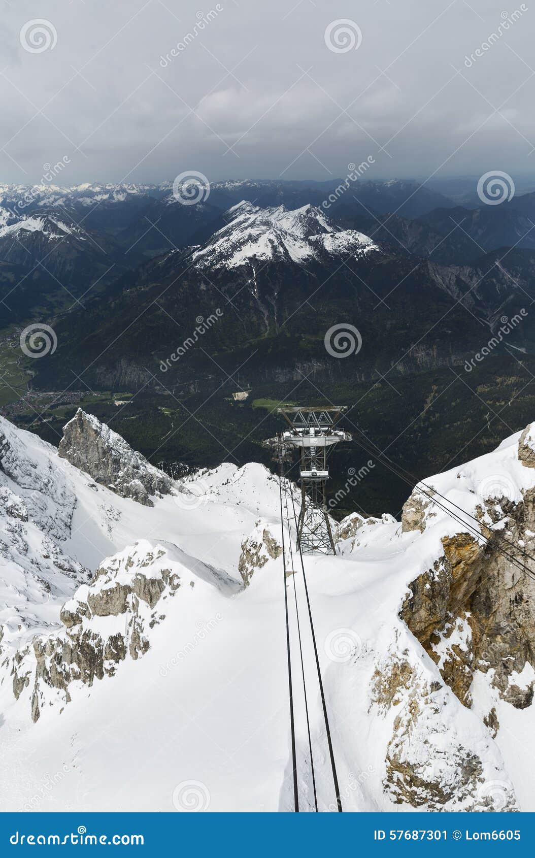 View from the Top of the Zugspitze Stock Image - Image of beautiful ...