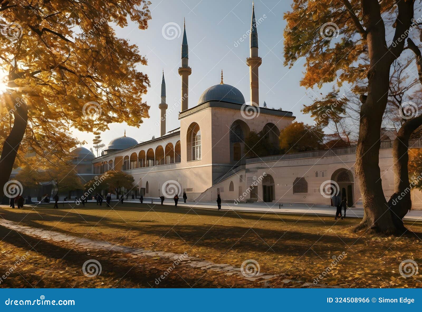 Topkapi Palace, Gate Of Salutation, Istanbul, Turkey. Cartoon Vector ...