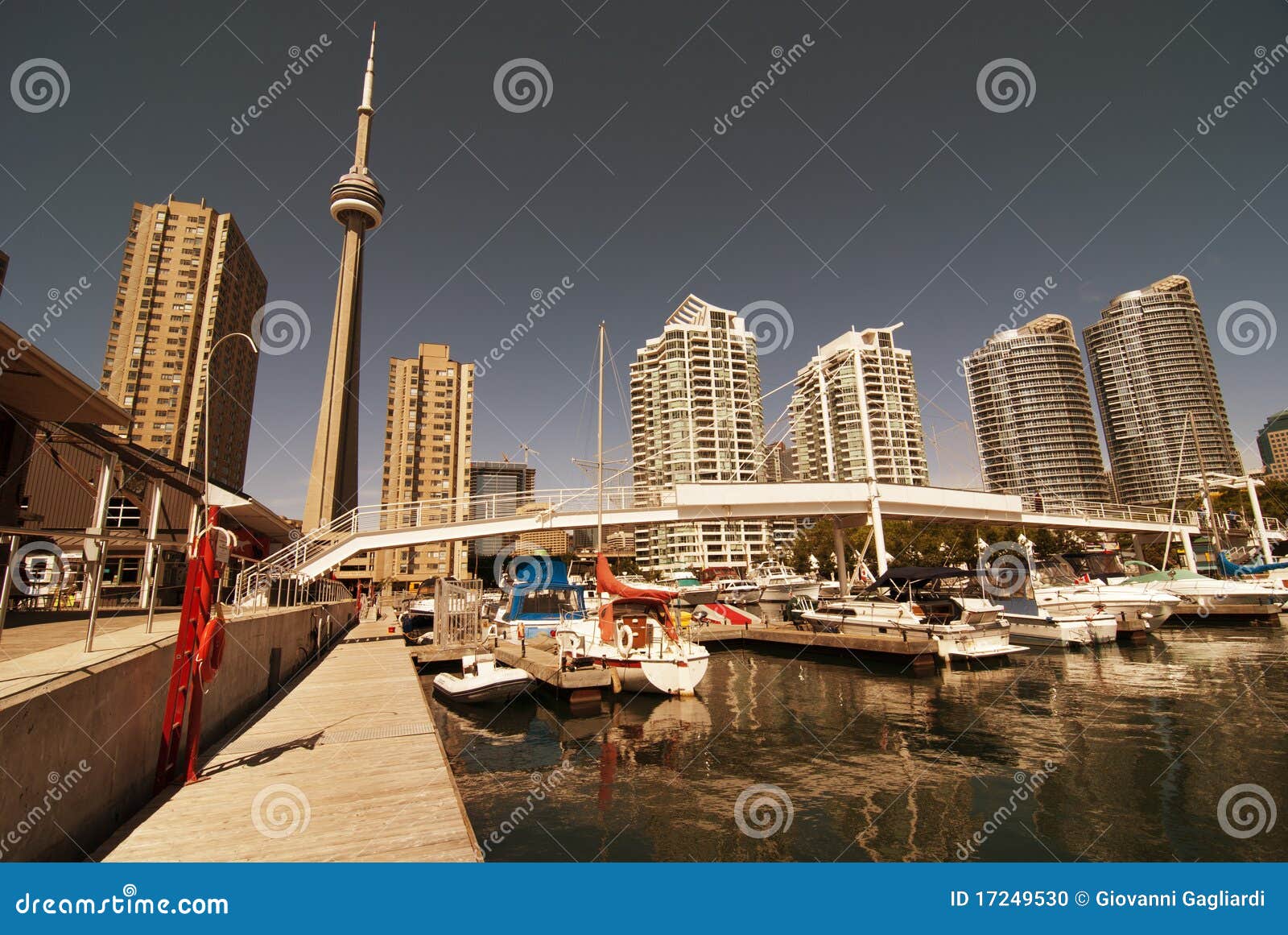 View of Toronto from the Pier Stock Photo - Image of scenery, office ...