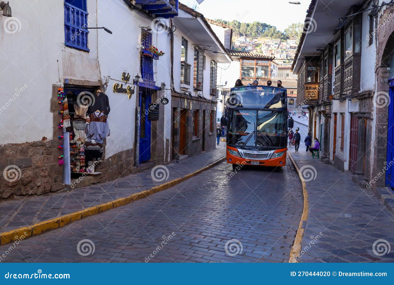 View of Tourist Bus in the Streets of Cusco. Peru Editorial Image ...